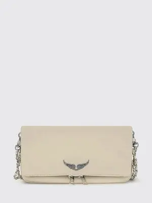 Zadig&Voltaire ZADIG&VOLTAIRE Textured Leather Clutch Beige