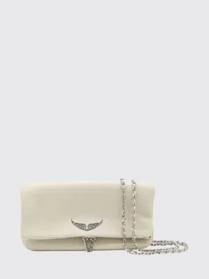 Zadig&Voltaire Textured Leather Clutch - Ivory