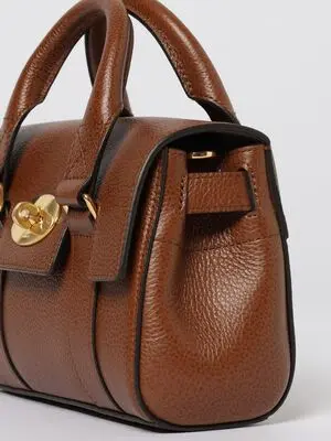 Mulberry Leather Handbag With Turn Lock Closure