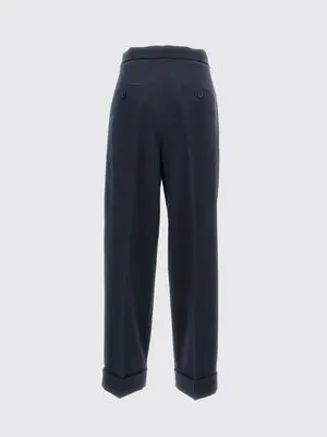 Max Mara Tailored Pants With Cuffed Hem - Blue