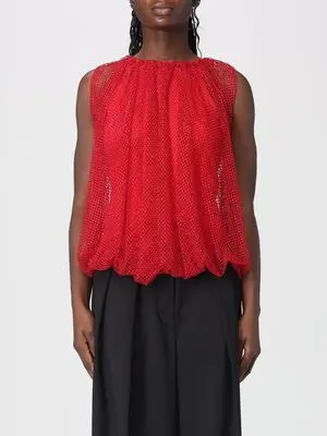 Sportmax Sleeveless Embellished Top - Red