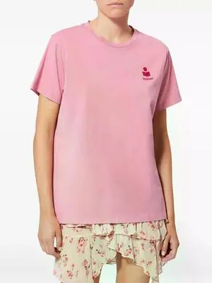 MARANT ETOILE Logo Detail Short Sleeve T-shirt - Pink