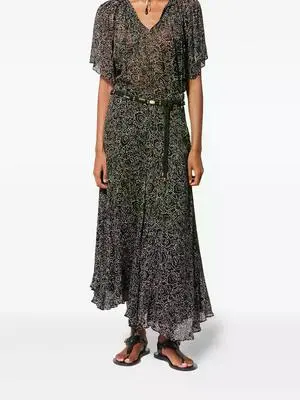 MARANT ETOILE Lycia Floral-print Midi Skirt