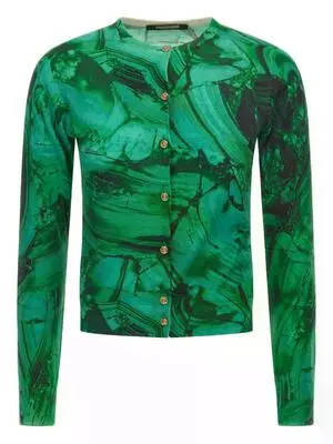 Roberto Cavalli Malachite-print Cardigan