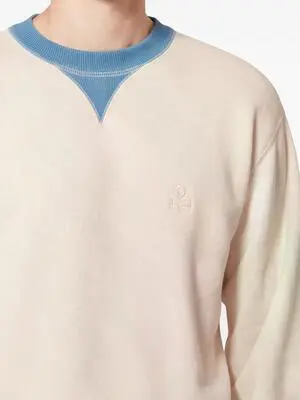 MARANT Logo-embroidered Sweatshirt - Neutrals
