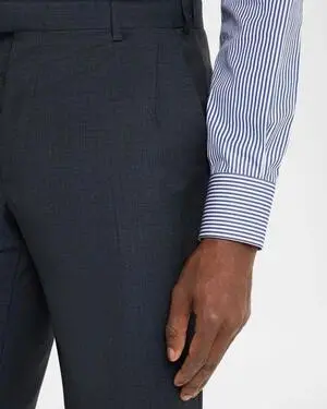 Brioni Textured Wool Dress Pants Sapphire
