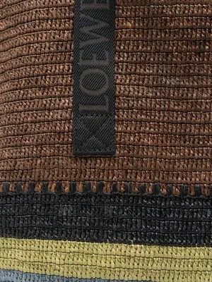 Loewe Fold Raffia Tote Bag - Brown