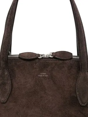 TOTEME Suede Leather Tote Bag - Brown