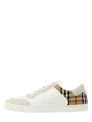 Burberry Stevie Leather Sneakers - White