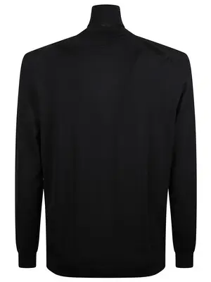 DRUMOHR Turtleneck Long Sleeve Sweater - Black