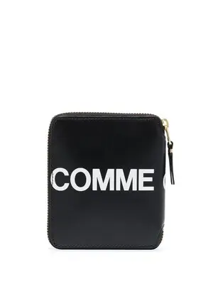 Comme Des Garçons Bi-fold Wallet With Zip - Black