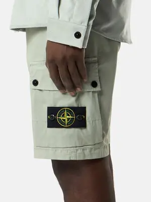 Stone Island Cotton Twill Shorts - Green