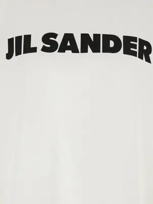 JIL SANDER Cotton T-shirt With Logo Detail - White