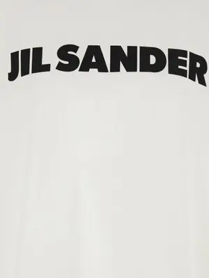 JIL SANDER Cotton T-shirt With Logo Detail - White