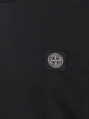 Stone Island Logo Cotton T-shirt - Black