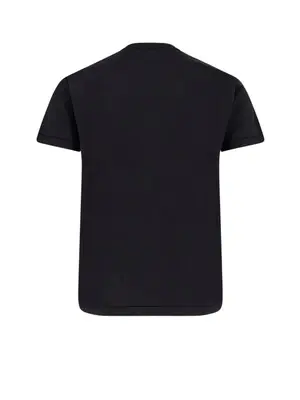 Stone Island Logo Cotton T-shirt - Black