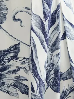 Erdem Floral Print Pleated Midi Skirt - White