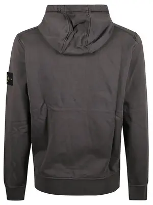 Stone Island Hooded Sweatshirt With Logo - Black