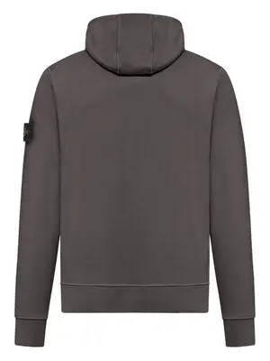 Stone Island Hooded Sweatshirt With Logo - Black
