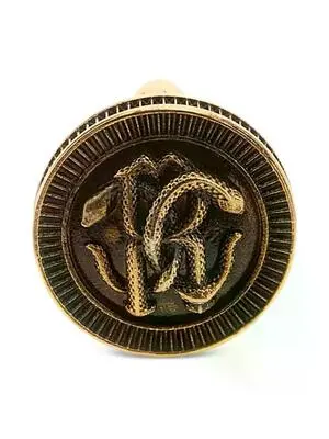 Roberto Cavalli Snake-embellishment Cufflinks - Gold