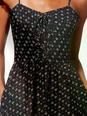 MARANT ETOILE Dryna Floral-pattern Mini Dress - Black