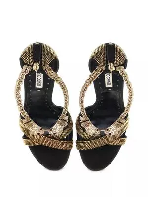 Roberto Cavalli Rhinestone-embellished Heeled Sandals
