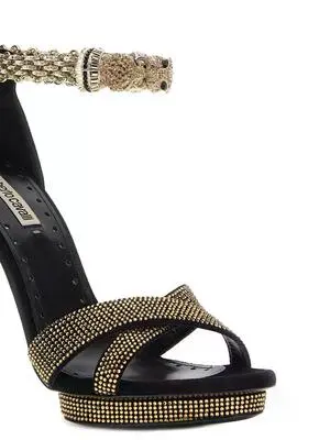 Roberto Cavalli Rhinestone-embellished Heeled Sandals