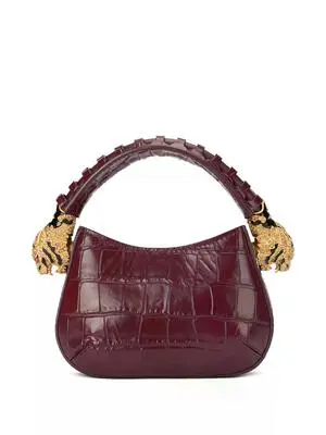 Roberto Cavalli Tiger-head Crocodile-effect Shoulder Bag