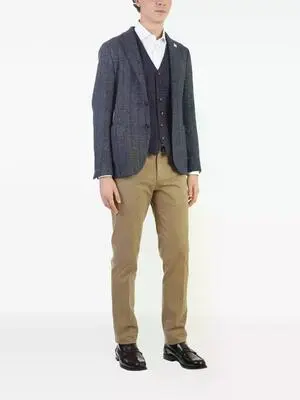 LARDINI Tartan Print Gilet - Multicolour