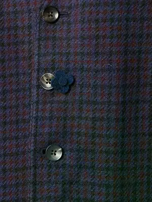 LARDINI Tartan Print Gilet - Multicolour