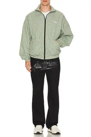 BADFRIEND Gingham Plaid Full Zip Jacket