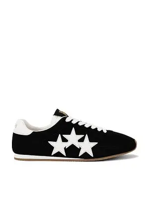 Amiri Pacific Flat Suede Sneakers With Star Logo - Black