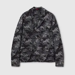Gucci Gg Marbled Cotton Jacquard Jacket