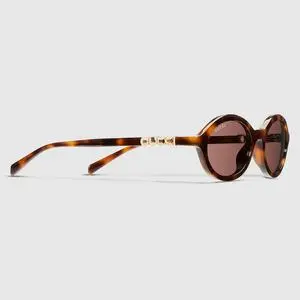 Gucci Round Frame Sunglasses - Beige