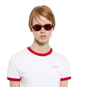 Gucci Round Frame Sunglasses - Beige