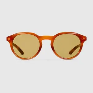 Gucci Round Frame Sunglasses - Brown