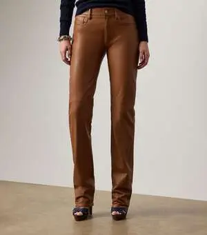 Ralph Lauren Scottie Leather Trousers