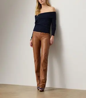 Ralph Lauren Scottie Leather Trousers