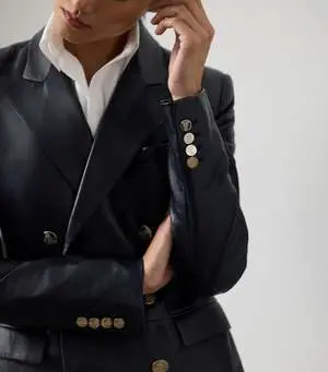 Ralph Lauren Lambskin Camden Jacket - Navy