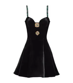 Strappy Velvet Cocktail Dress
