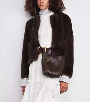 Chloé Small Calfskin Spin Tote - Brown