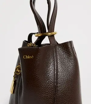 Chloé Small Calfskin Spin Tote - Brown