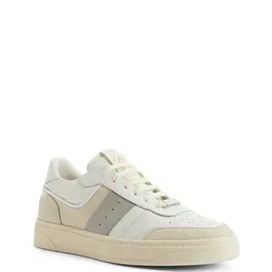 GIUSEPPE ZANOTTI Low-top Suede And Leather Sneakers - Beige