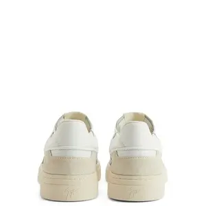 GIUSEPPE ZANOTTI Low-top Suede And Leather Sneakers - Beige