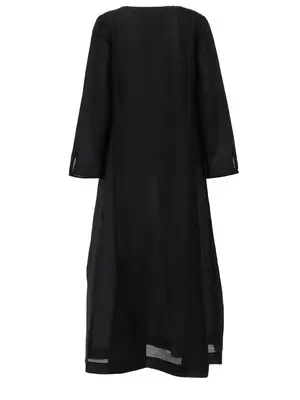 Tory Burch Long Linen Caftan - Black