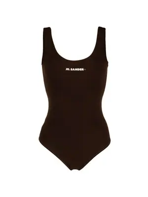 JIL SANDER One-piece Swimsuit With Logo - Blue