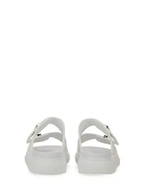 Alexander McQueen Hybrid Double Buckle" Sandal - Silver