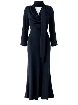 ROTATE BY BIRGER CHRISTENSEN Long Draped Dress - Blue