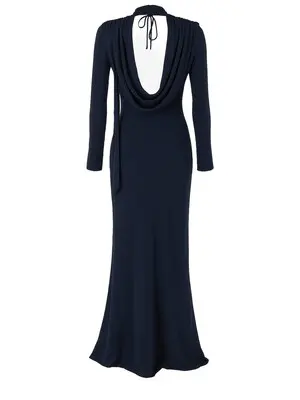 ROTATE BY BIRGER CHRISTENSEN Long Draped Dress - Blue