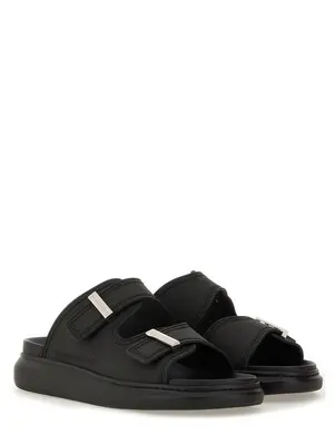 Alexander McQueen Hybrid Double Buckle Sandals - Black